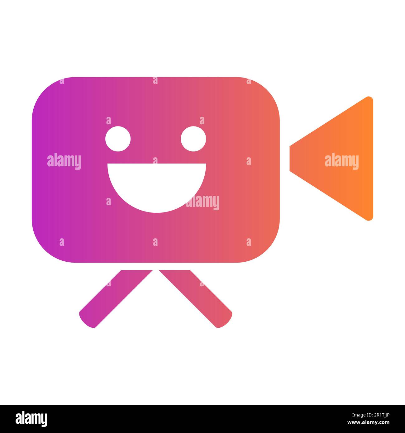 Cinema Camera Sign with Smiling Face Isolated. Movie Production, Cinema ...