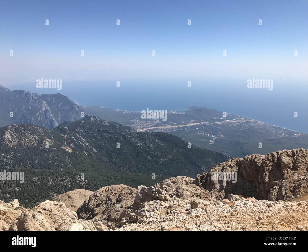 view of the sea from a height Stock Photo - Alamy