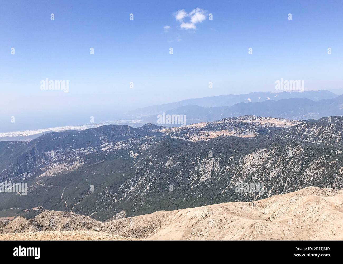 sandy mountains with green plants. beautiful, travel to an exotic ...