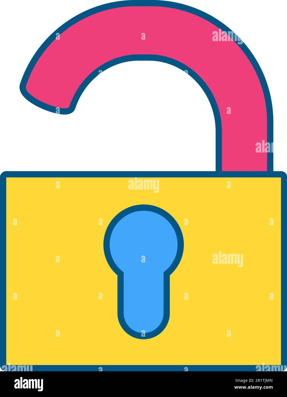 Open Lock Icon, Unlock Padlock Safety and Security Sign Vector ...