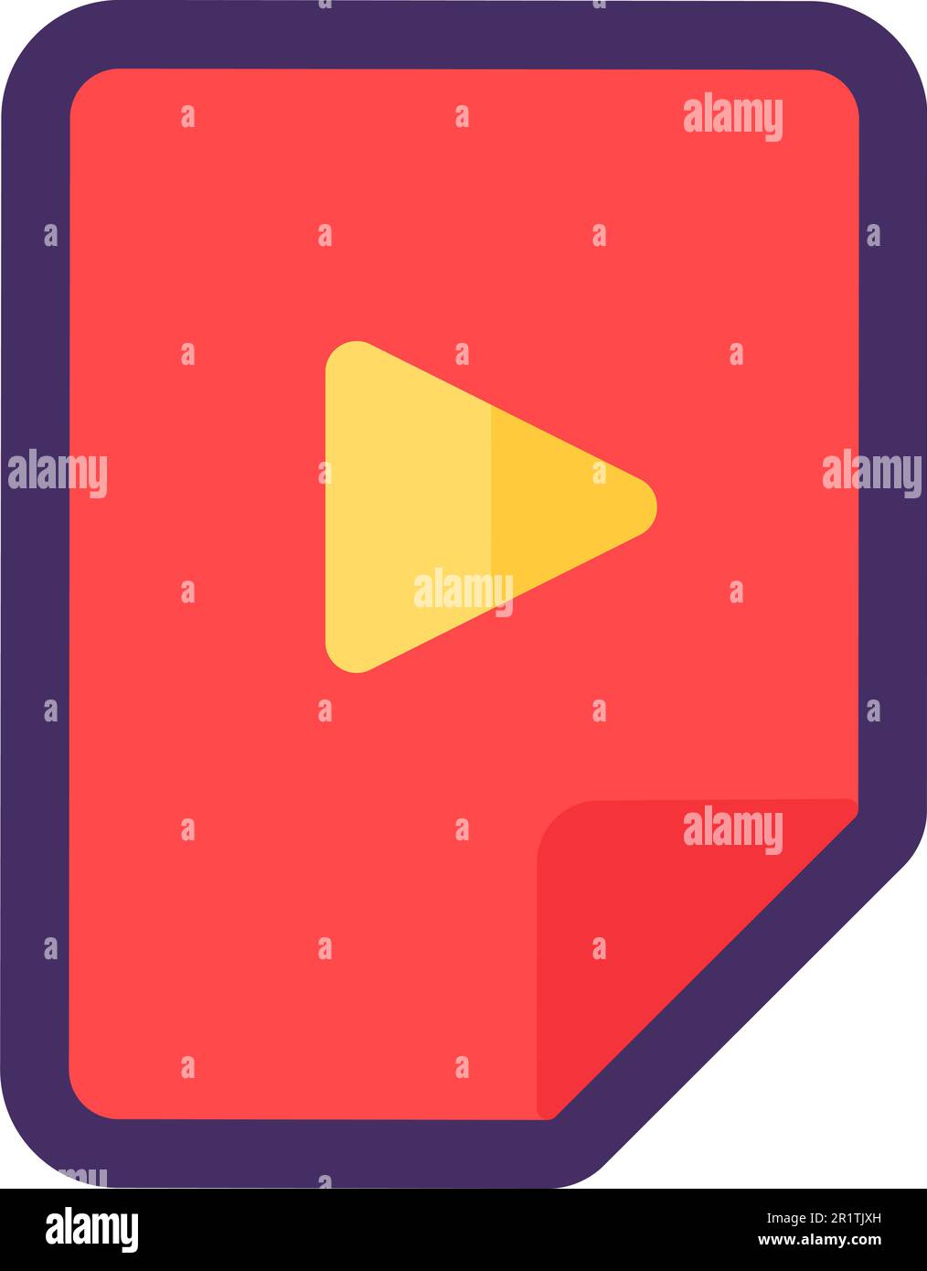 Media File Icon Audio or Video Play Button. Flat Vector Illustration of ...