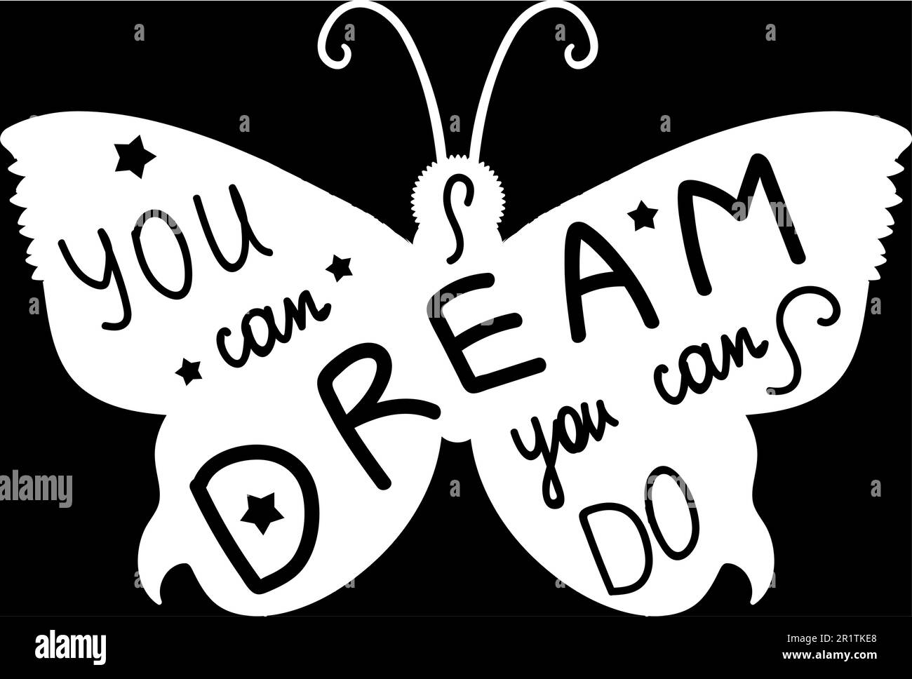 Designed Poster You Can Dream Original Hand Drawn Quote on Chalkboard ...