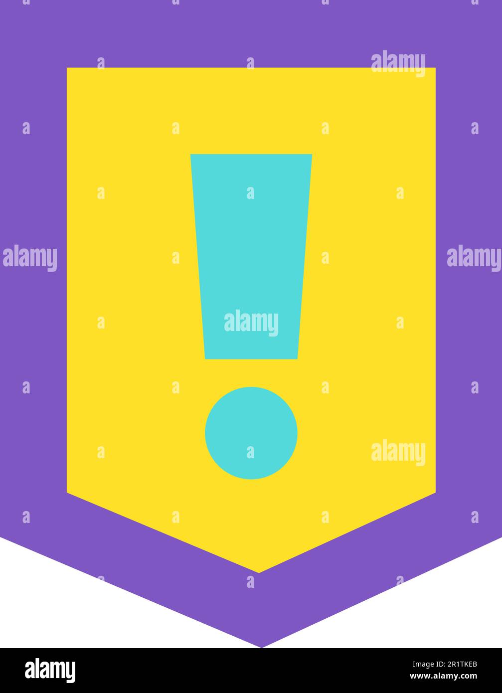 Design Style Concept of Exclamation Mark Icon. Screamer Sign Isolated ...