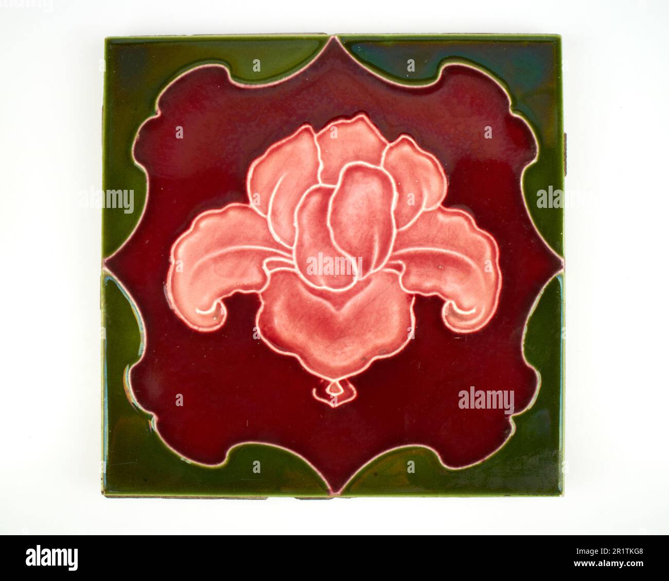 Antique 1900s Barratt art nouveau pottery tile Stock Photo - Alamy