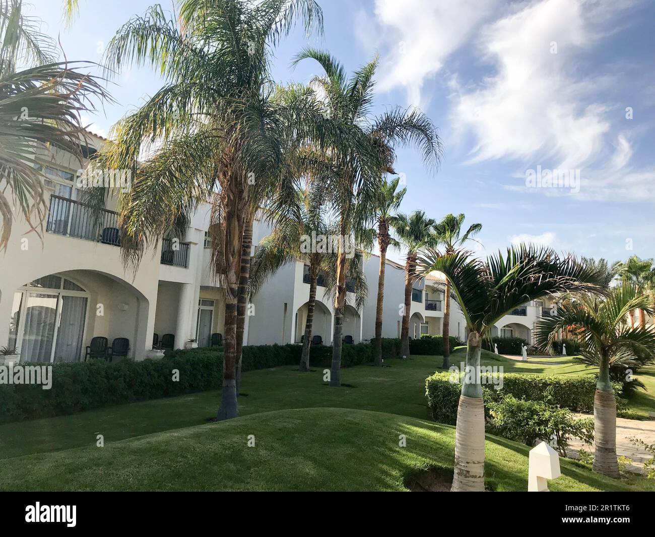 Beautiful Arabian Muslim white stone building, cottages, houses on a ...