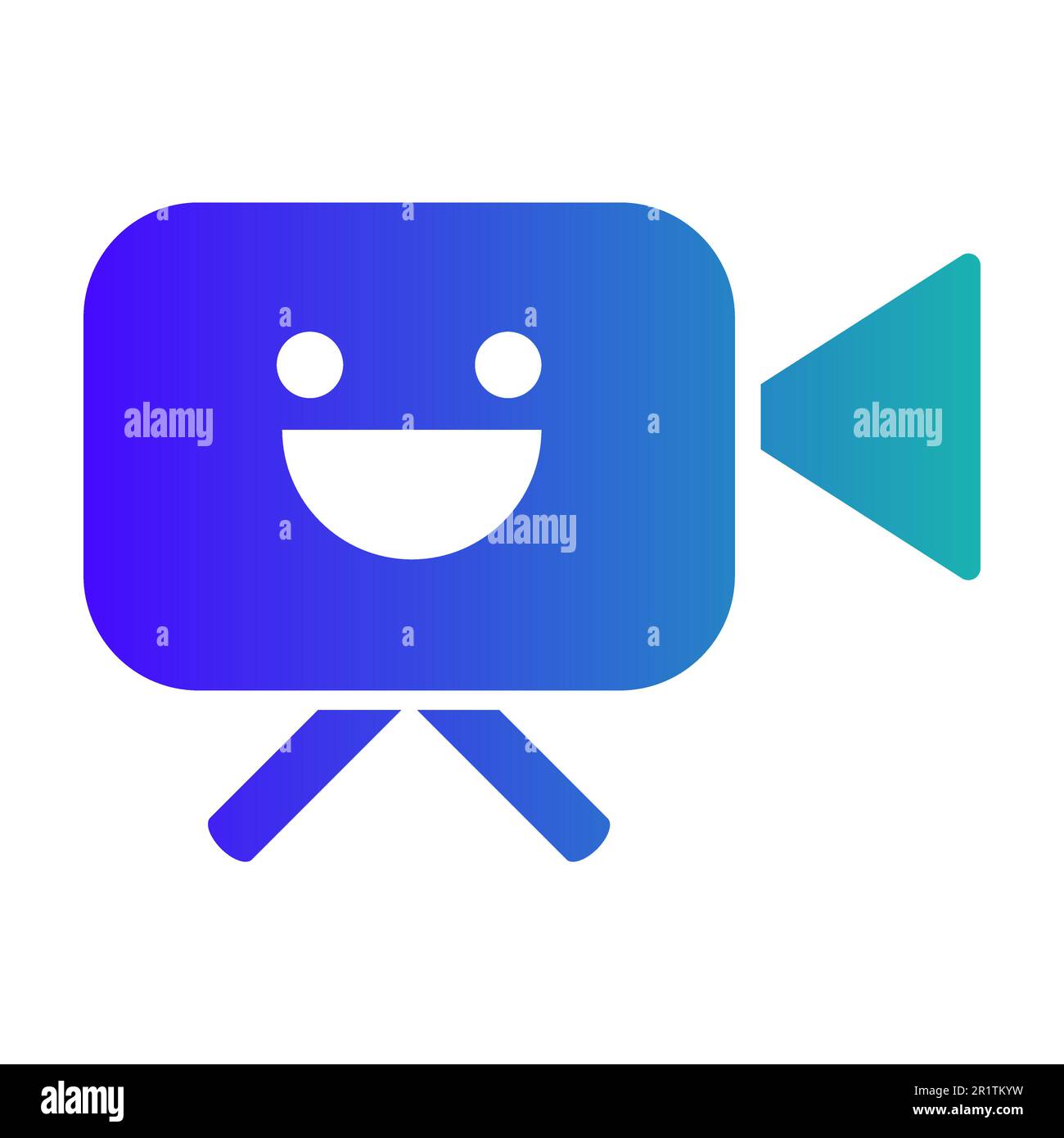 Cinema Camera Sign with Smiling Face Isolated. Movie Production, Cinema ...