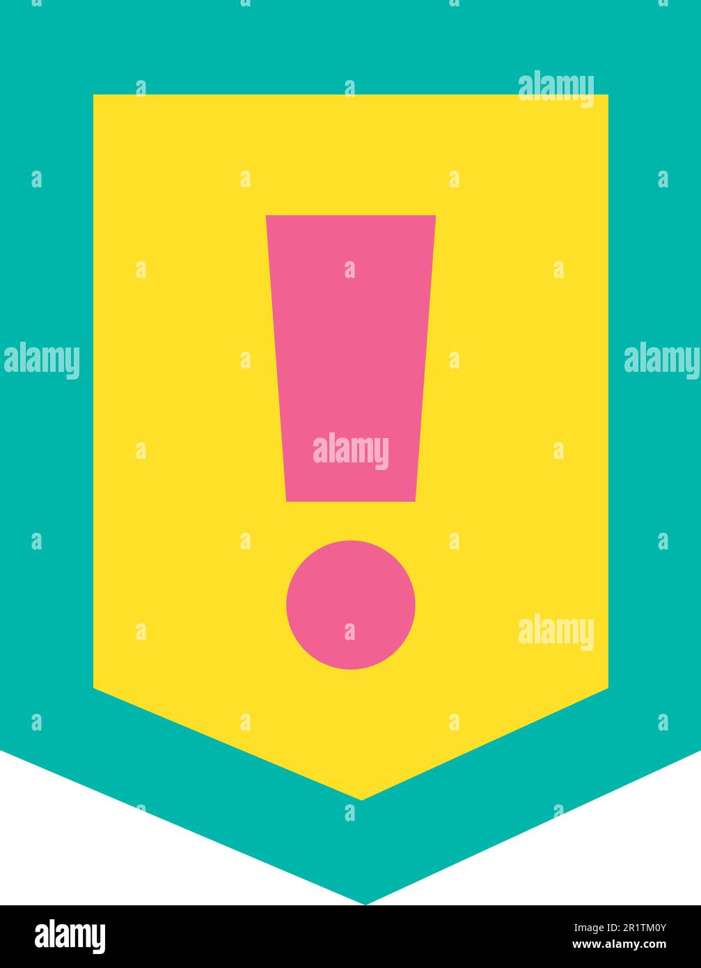 Design Style Concept of Exclamation Mark Icon. Screamer Sign Isolated ...