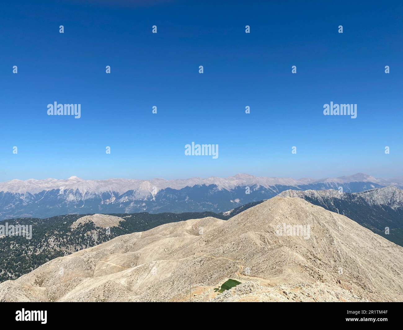 Landscape view of Zaovine and Spajici lake from the height, and the ...