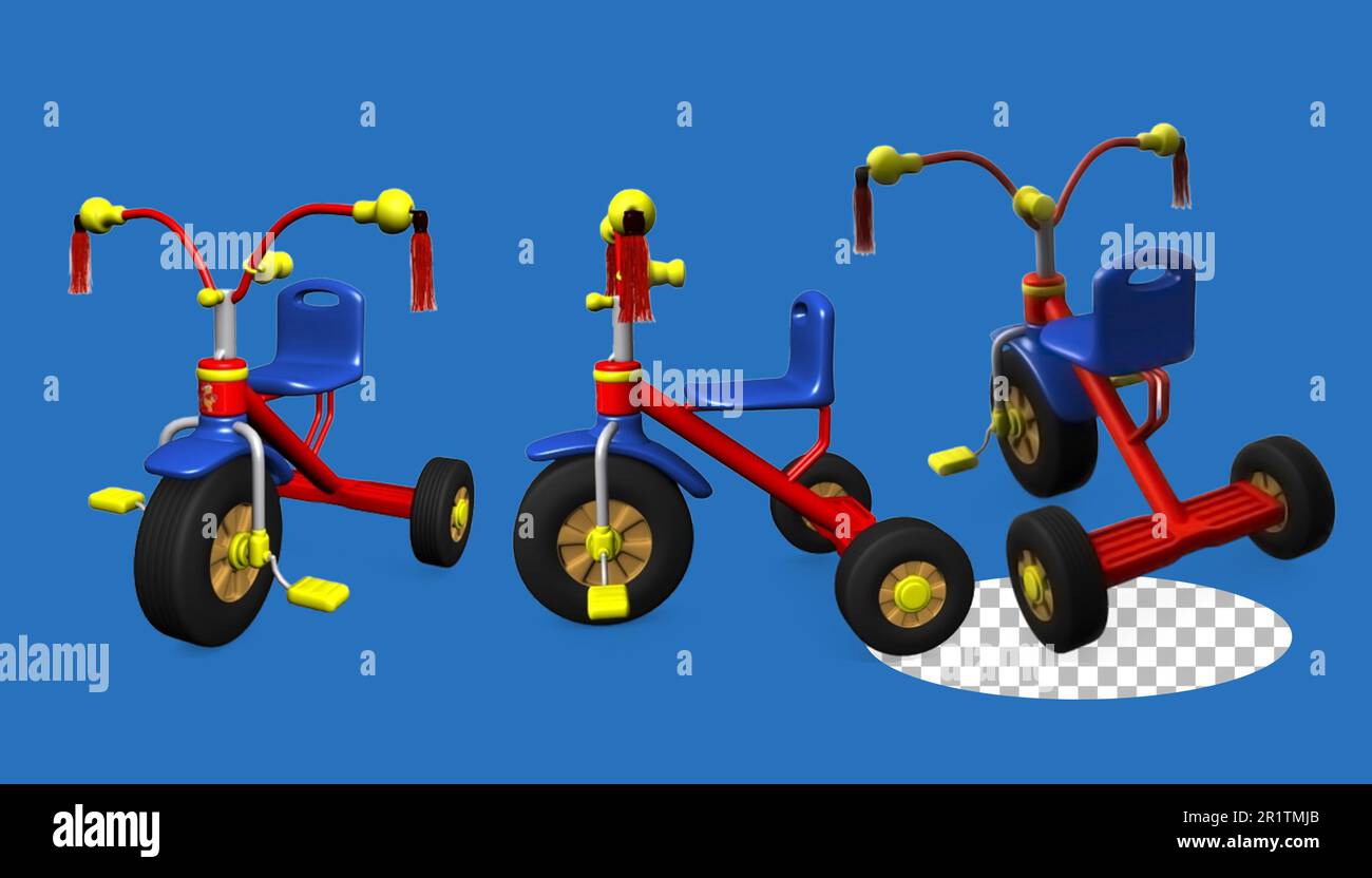 Sets of kids bike for element concept happy bicycle day Stock Photo - Alamy