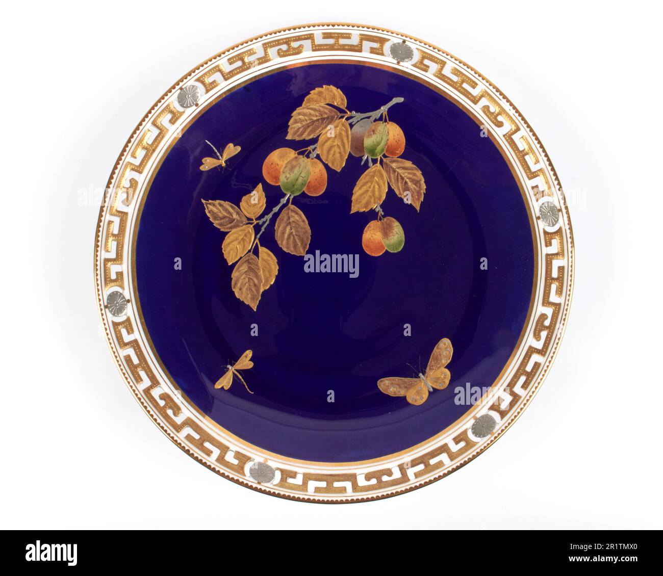 Antique 1880s Minton cobalt blue silver and gold raised gilding Stock ...