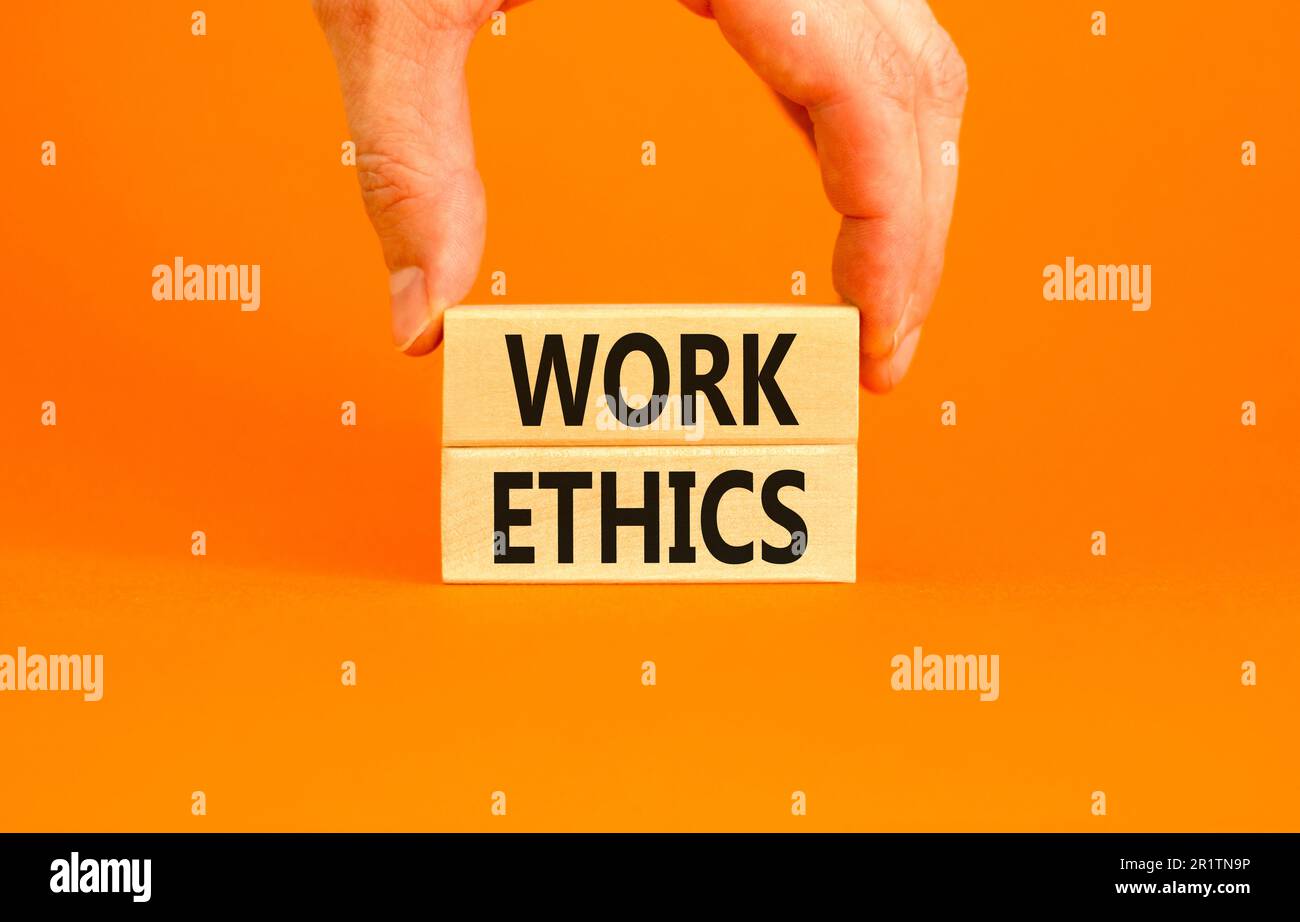 Work ethics symbol. Concept words Work ethics on beautiful wooden block ...