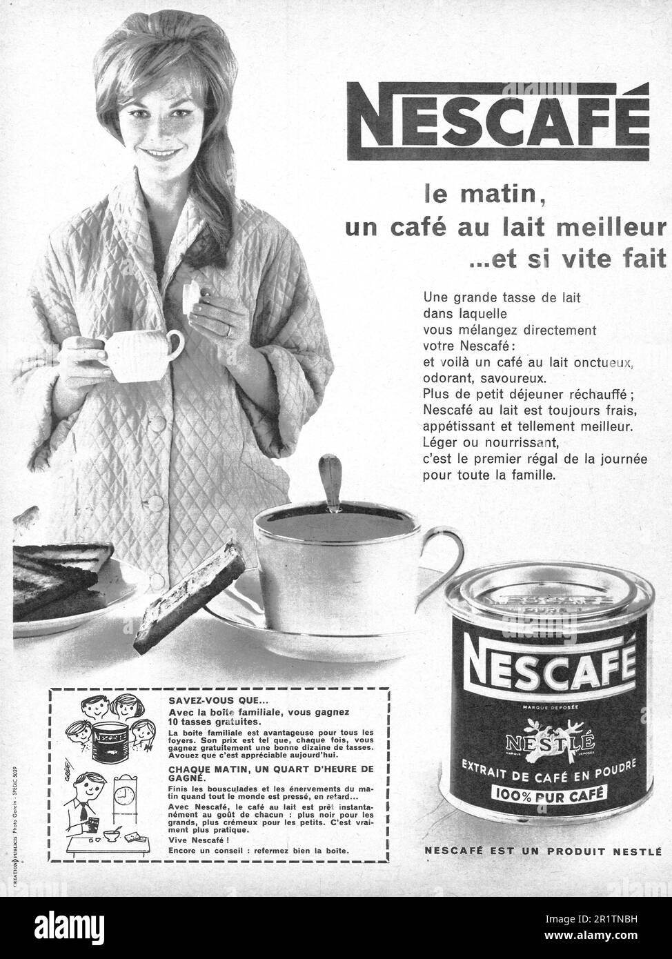 Vintage french adverts illustration Black and White Stock Photos ...
