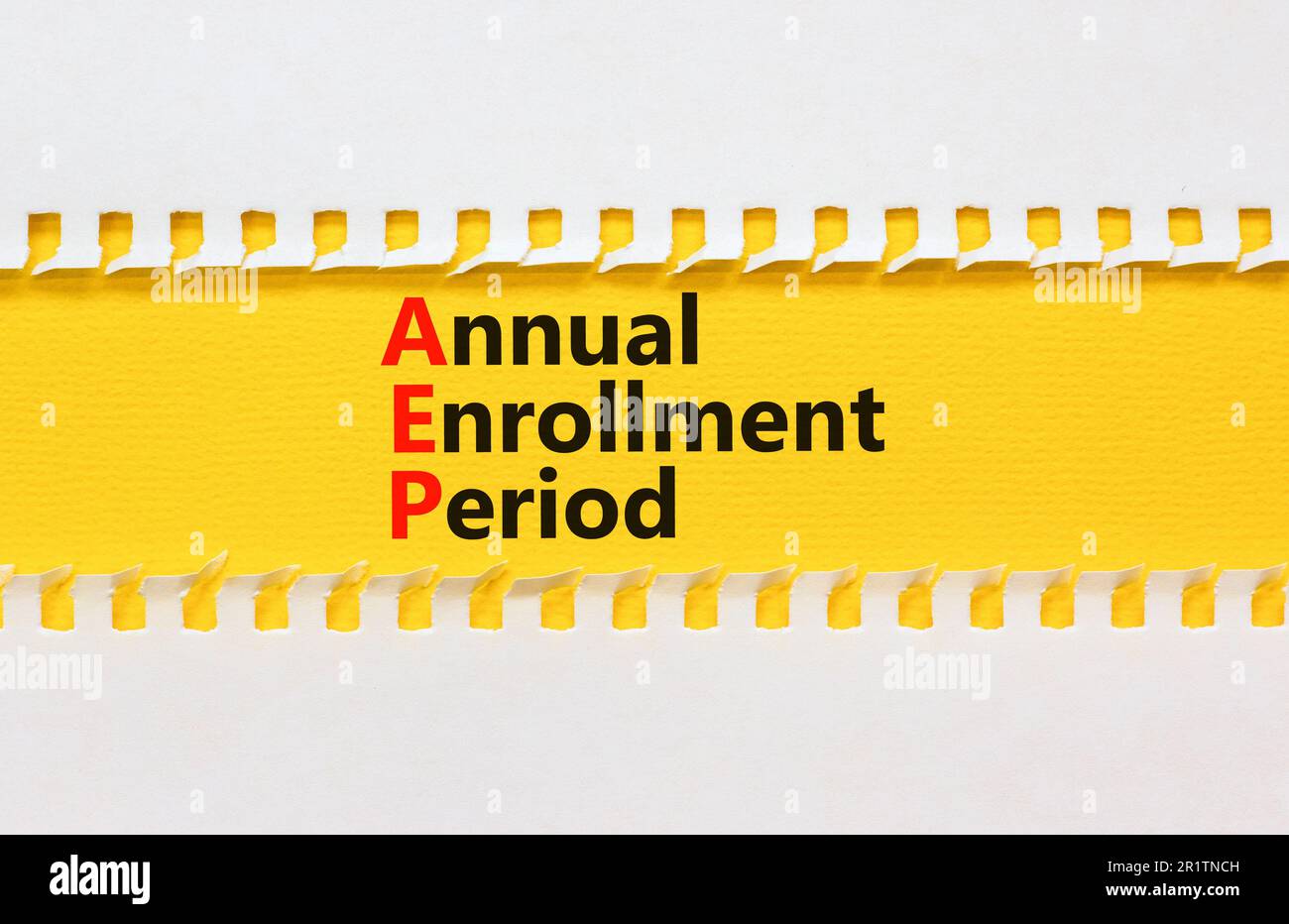 AEP symbol. Concept words AEP Annual enrollment period on beautiful ...