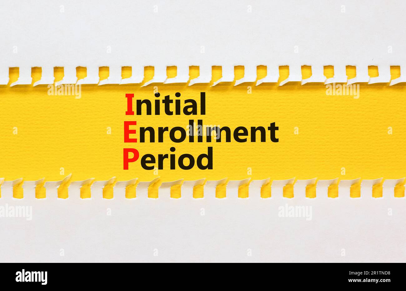 IEP symbol. Concept words IEP Initial enrollment period on beautiful ...