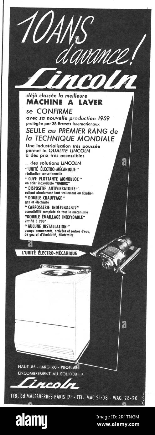 Vintage washing machine advert 1950s hi-res stock photography and ...