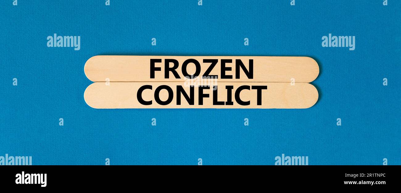 Frozen conflict symbol. Concept words Frozen conflict on beautiful ...
