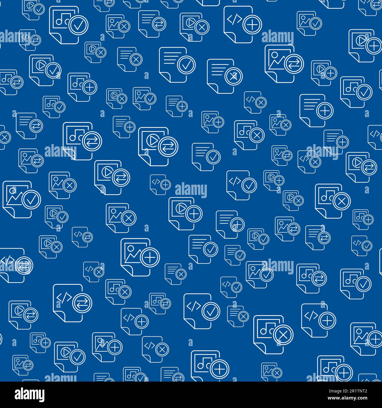Seamless Pattern with Document Files Folders Icons. Different Business ...