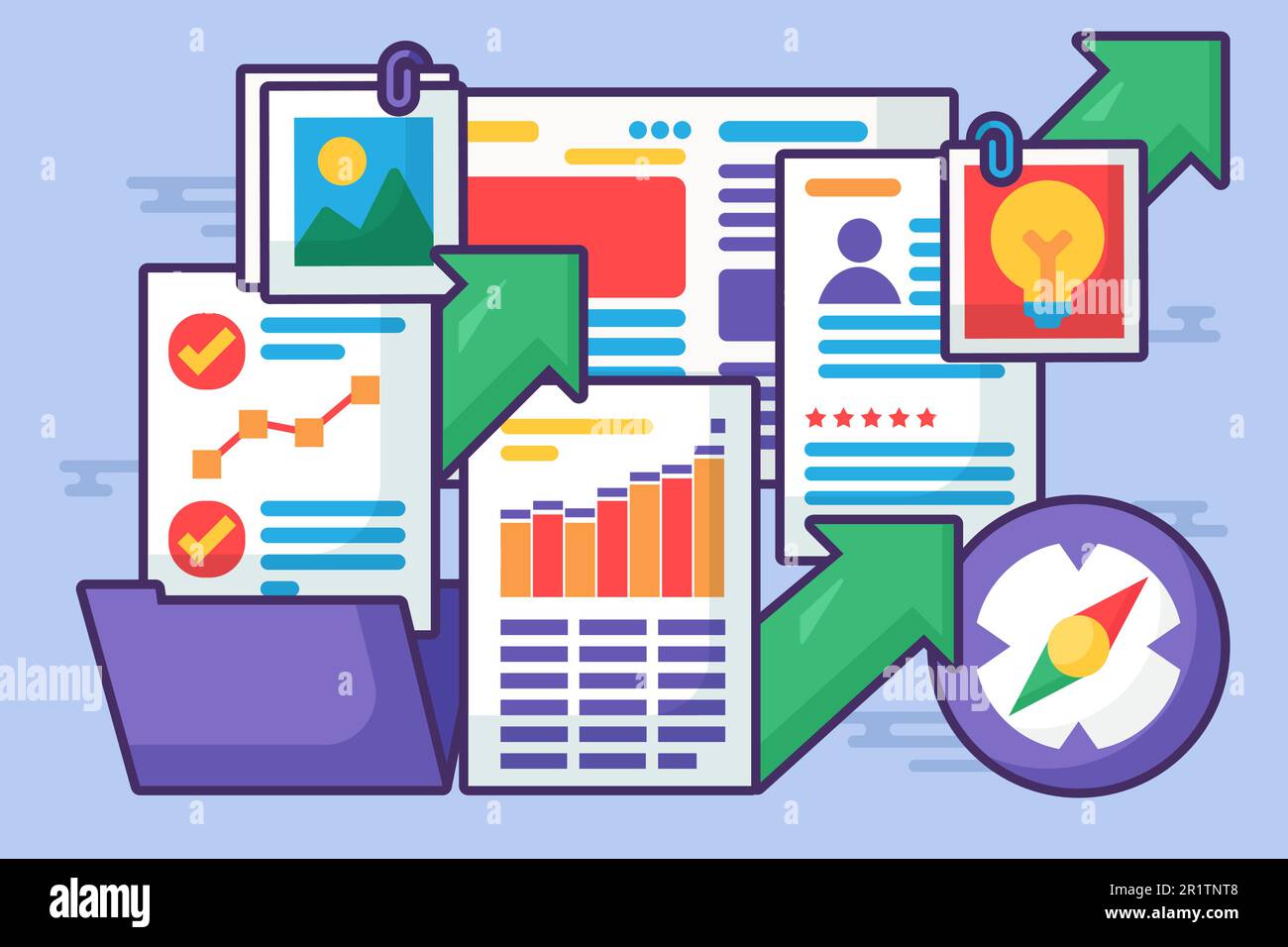 Creative Business Startup Project Illustration. Banner with ...