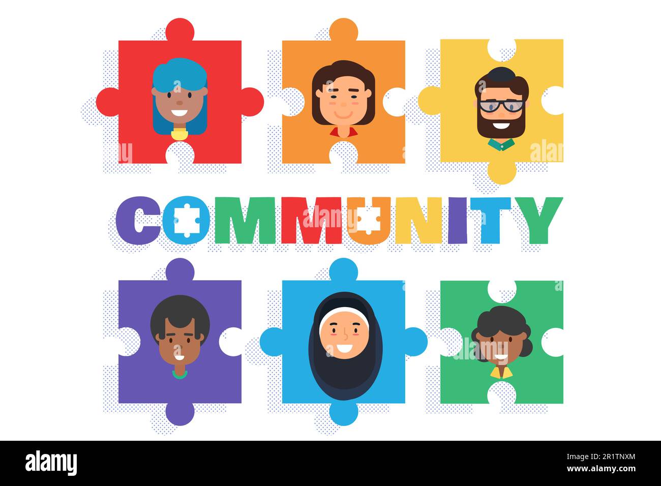 Mix race people smiling Stock Vector Images - Alamy