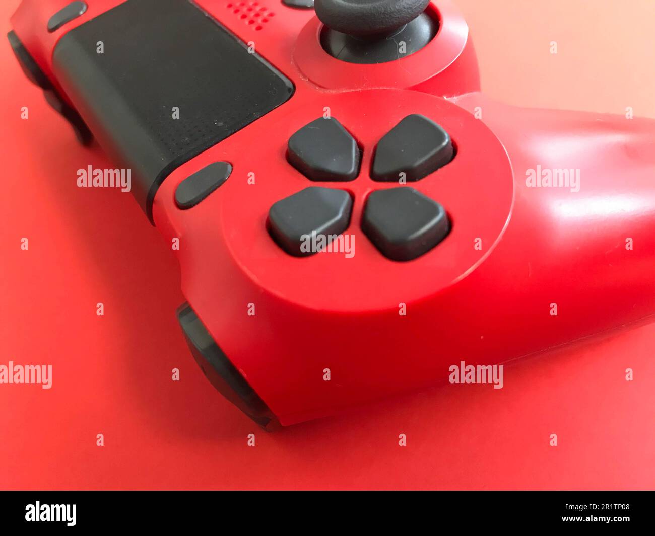 Beautiful red digital modern new game joystick for computer video games ...