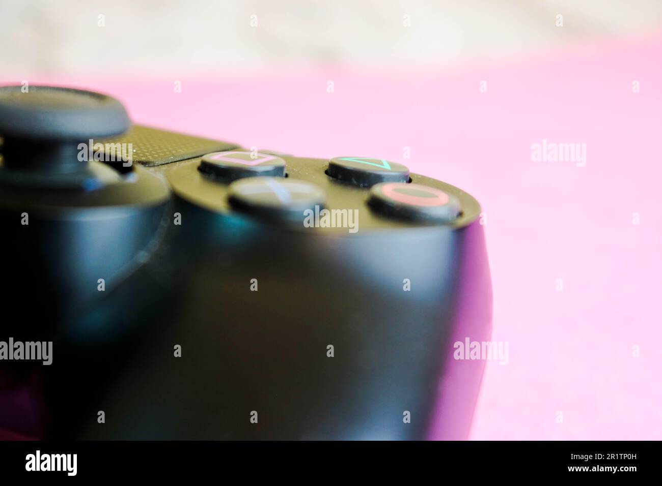 A beautiful black modern digital game joystick to control a video game ...