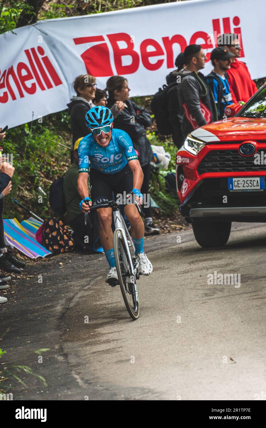 Italy, May 13, 2023: professional cyclists face the eighth stage of the ...