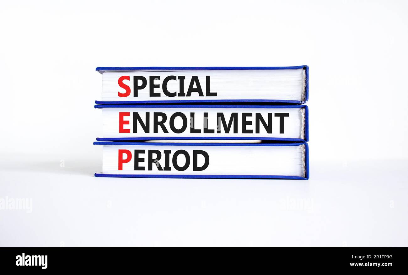 SEP symbol. Concept words SEP Special enrollment period on beautiful ...