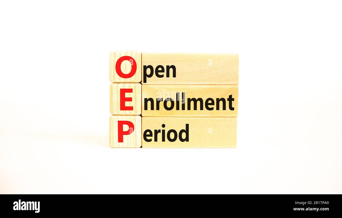 OEP symbol. Concept words OEP Open enrollment period on beautiful ...
