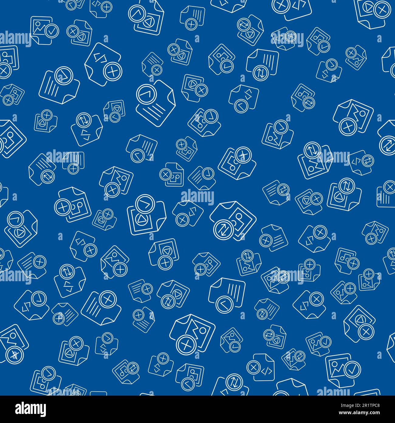 Seamless Pattern with Document Files Folders Icons. Different Business ...