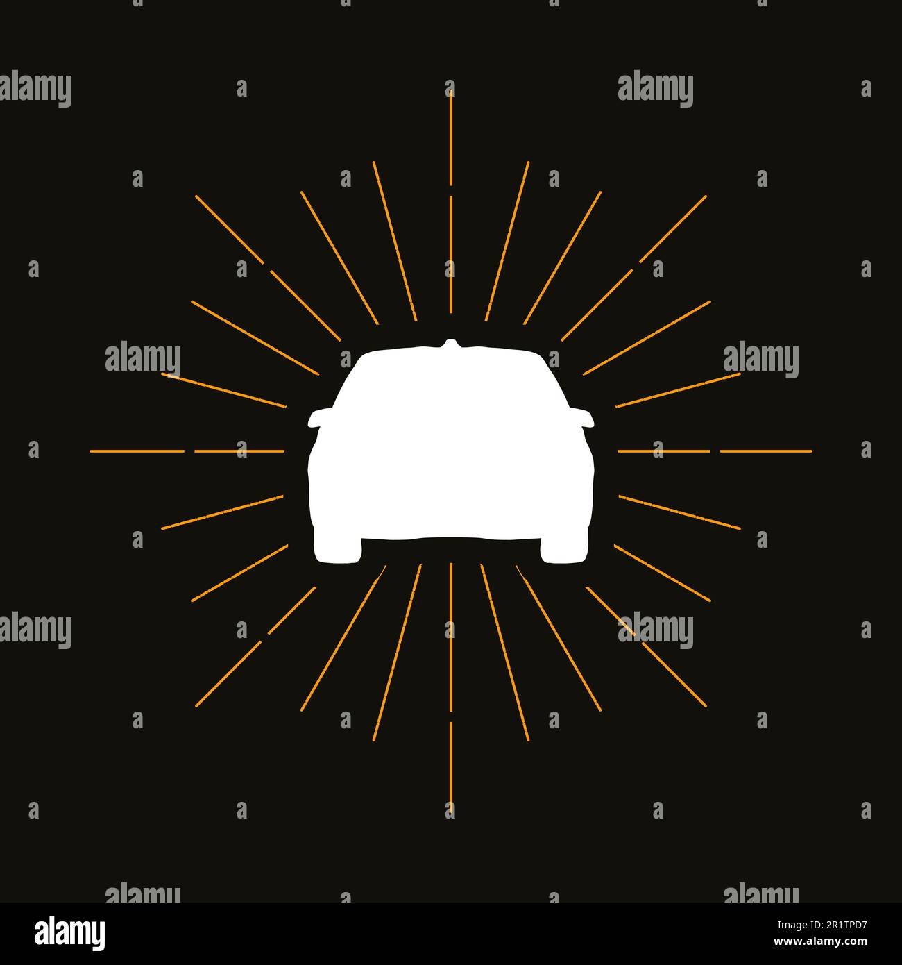 Retro automobile, sedan silhouette. Transportation industry symbol. Car ...