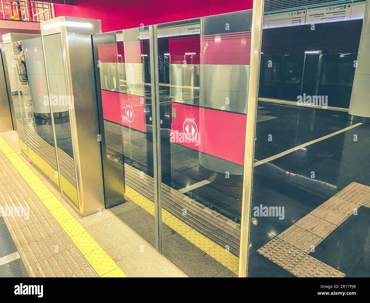 underground passage in the subway. The tunnel is protected by ...