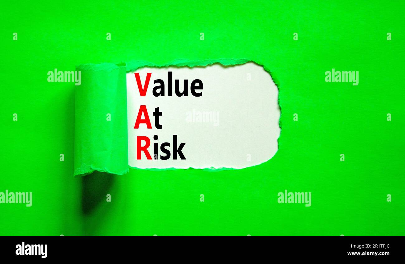 VAR Value at risk symbol. Concept words VAR Value at risk on beautiful ...