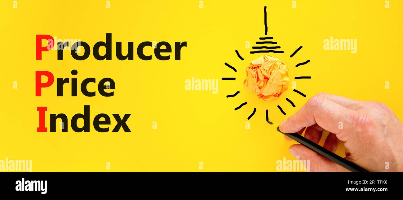 PPI Producer price index symbol. Concept words PPI Producer price index ...