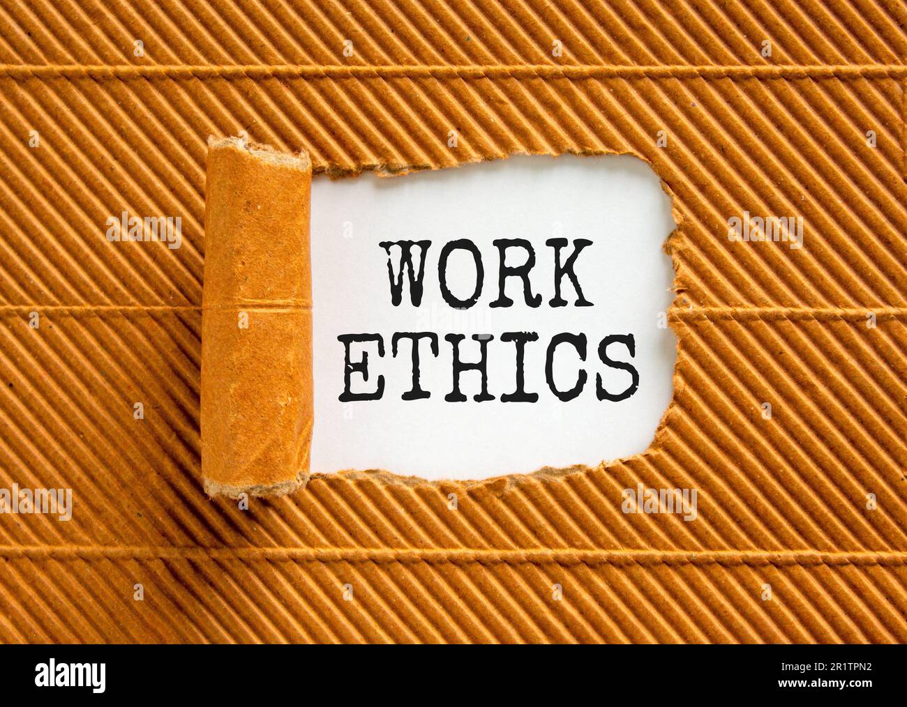 Work ethics symbol. Concept words Work ethics on beautiful white paper ...