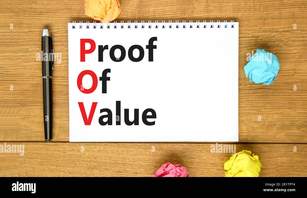 POV Proof of value symbol. Concept words POV Proof of value on ...