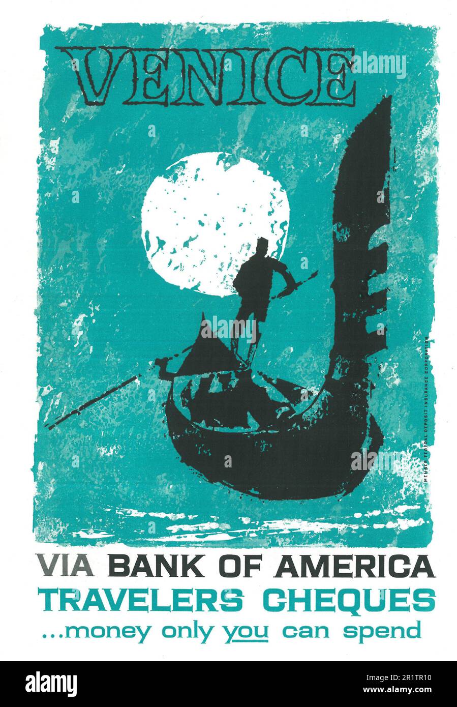 Bank of America traveller cheques travel to Venice Italy advert in a ...