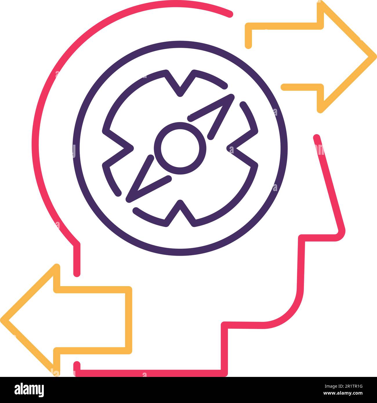 Finding problem solution thin line vector icon. Overcoming challenges ...