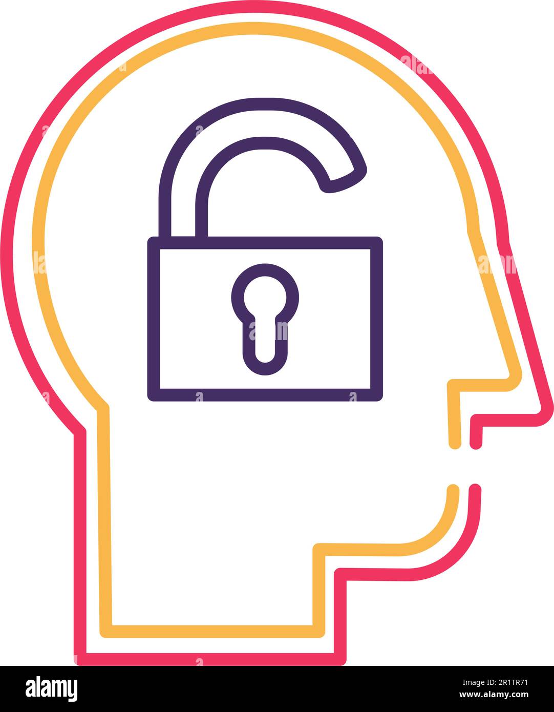 Extrovert personality type thin line vector icon. Human mind psychology ...