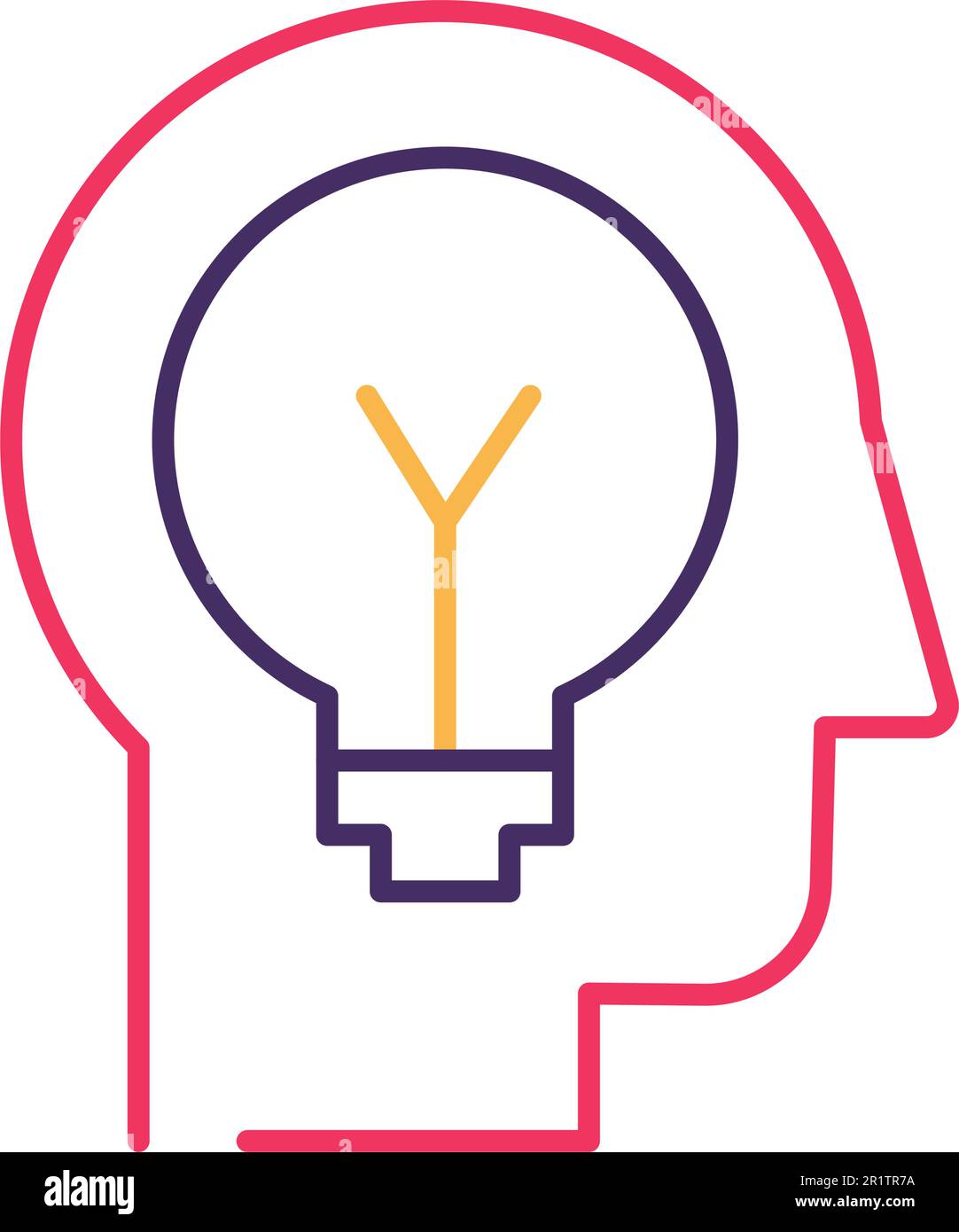 Idea generation and innovation thin line vector icon. Developing new ...