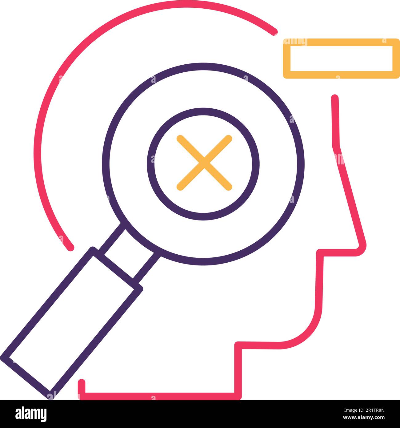 Mistakes correction, error management linear vector pictogram. Failure ...