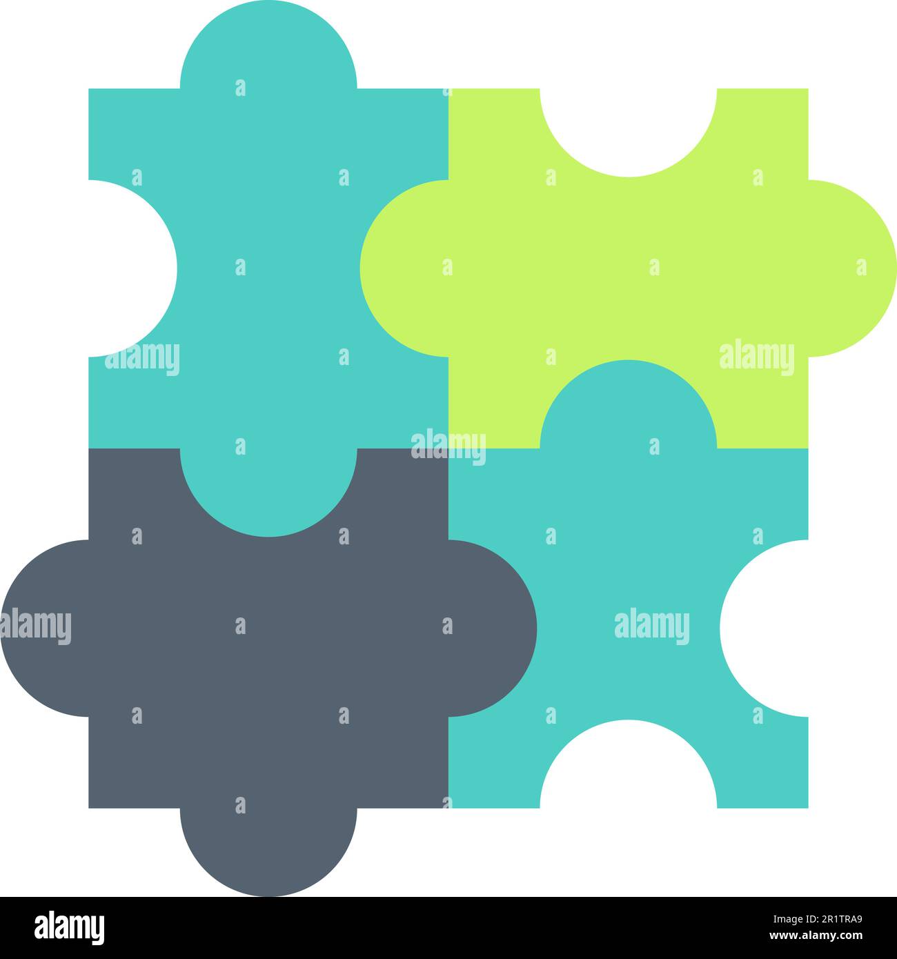 Logical thinking flat vector icon. Teamwork, collaboration, cooperation ...