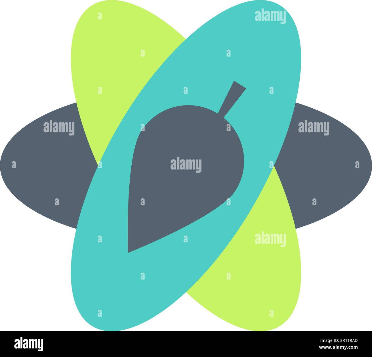 Harmony relationship abstract symbol flat icon. Green thinking cartoon ...