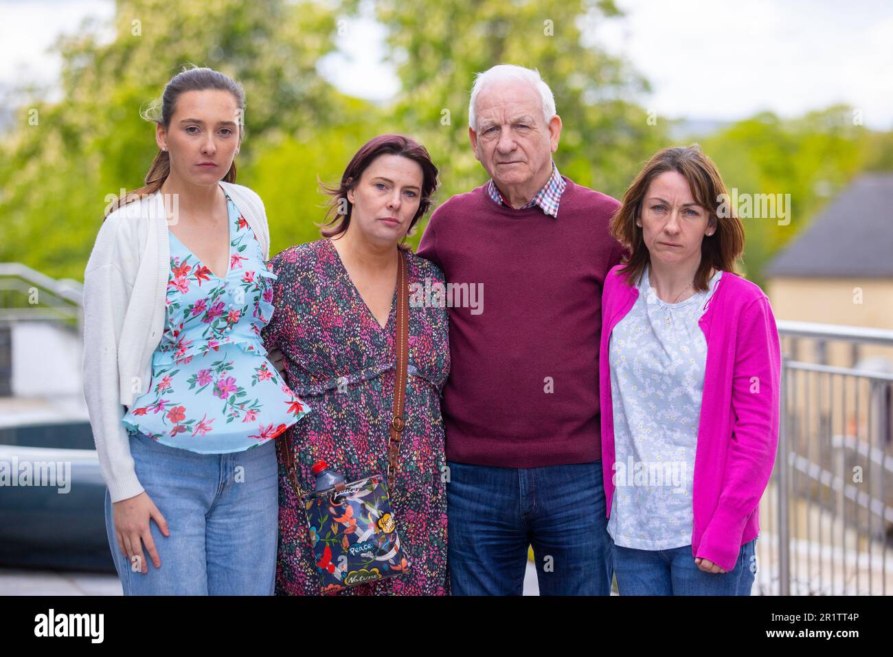 Julia McSorley's widower Patsy (second right), daughter Julie McGeehan ...