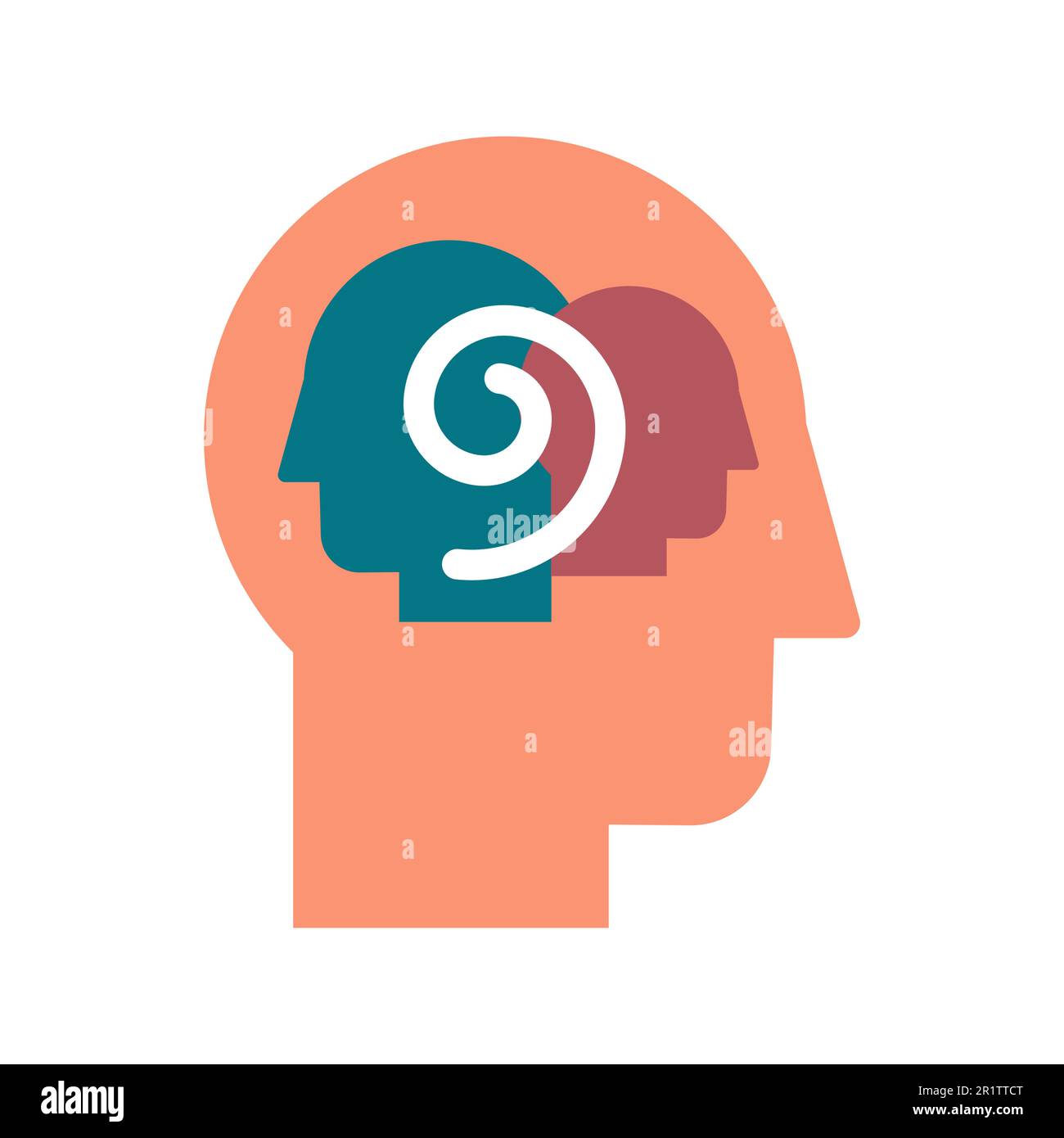 Introspection And Self Observation Color Flat Vector Icon Dissociative