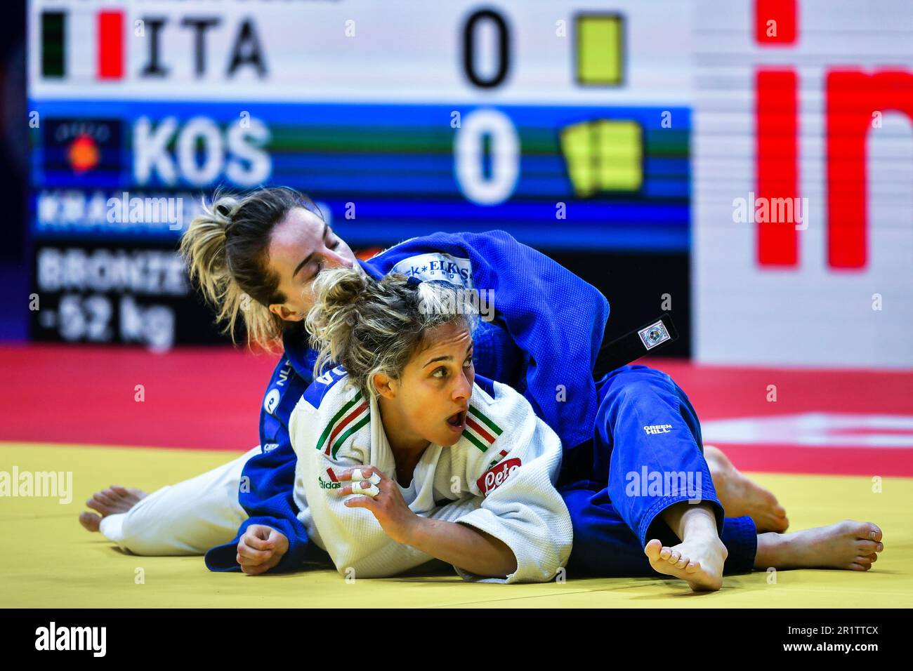 Doha, Qatar, 8 May 2023. Distria Krasniqi of Kosovo competes against ...