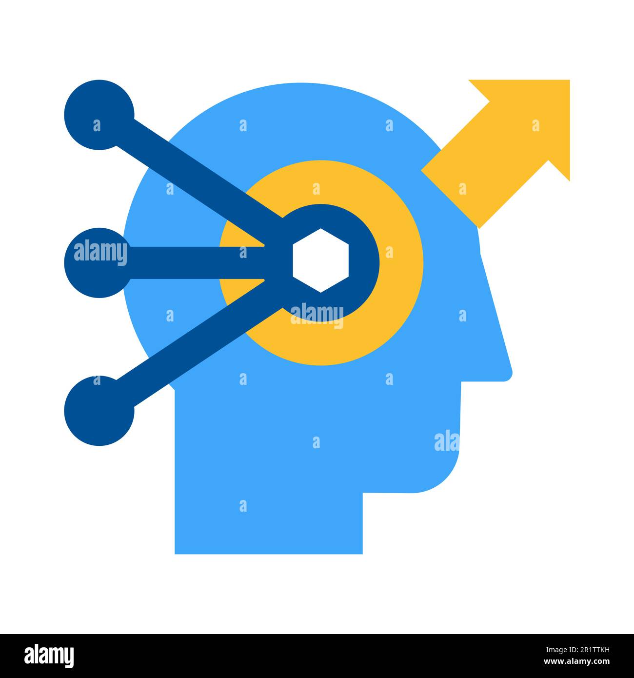 Problem solving and analysis flat vector icon. Brainstorming, data ...