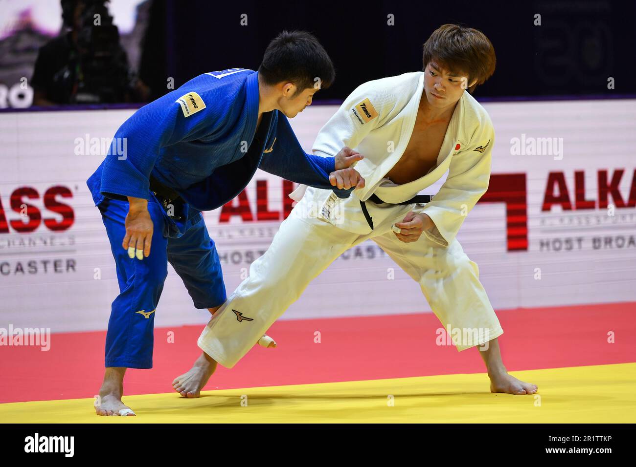 Doha, Qatar, 8 May 2023. Hifumi Abe of Japan competes against Joshiro ...