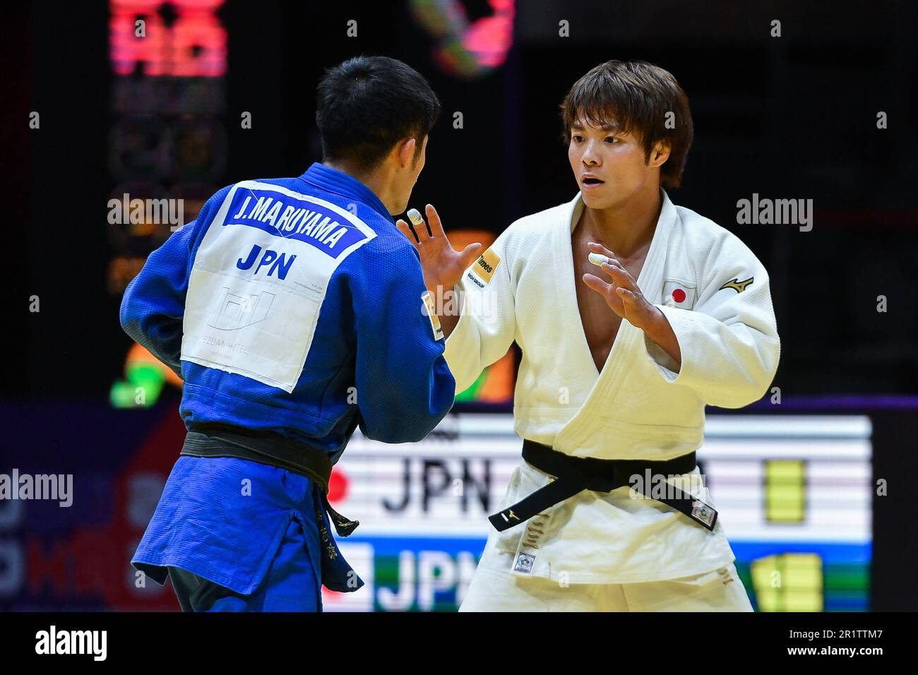Doha, Qatar, 8 May 2023. Hifumi Abe of Japan competes against Joshiro ...