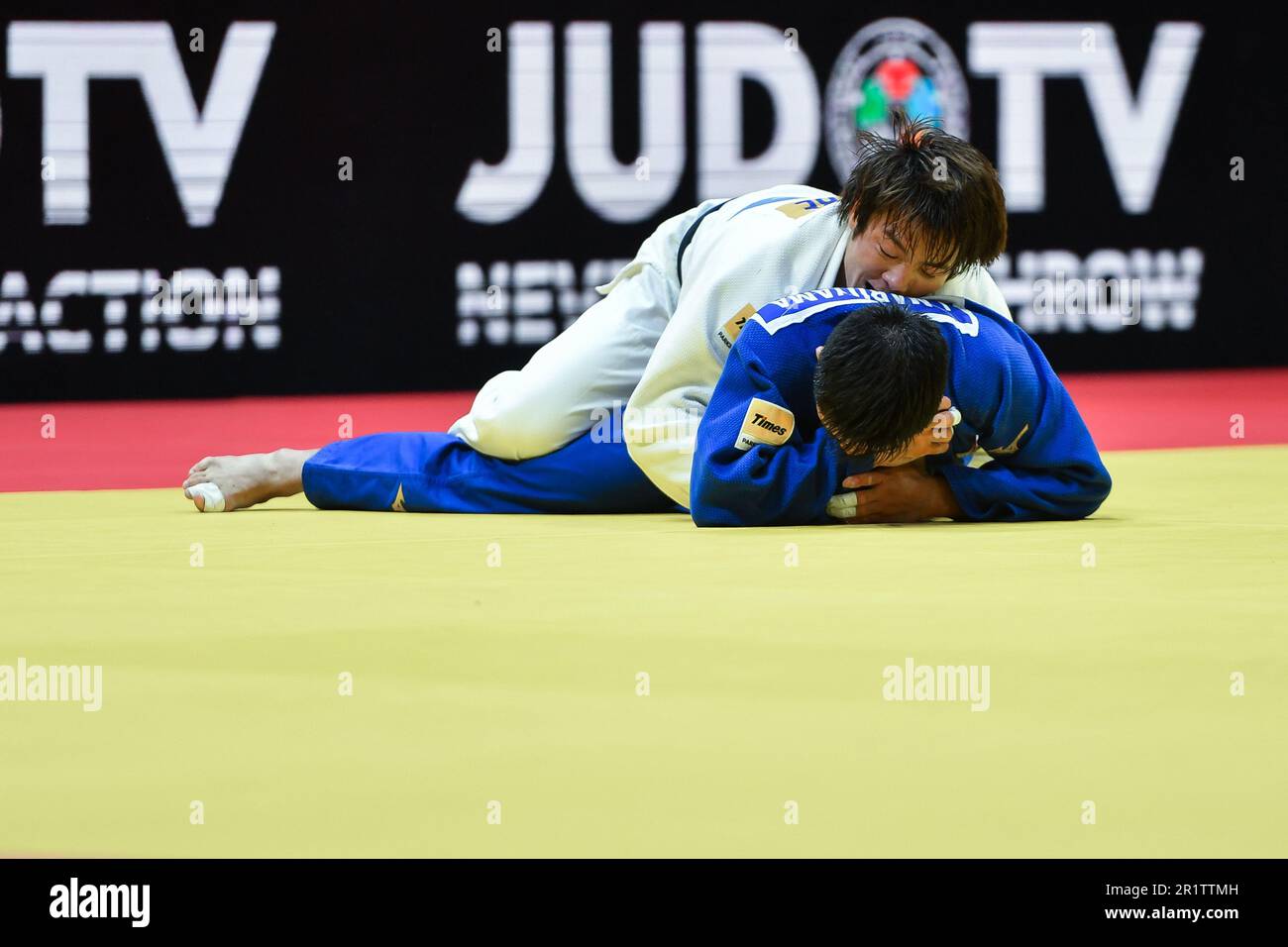 Doha, Qatar, 8 May 2023. Hifumi Abe of Japan competes against Joshiro ...