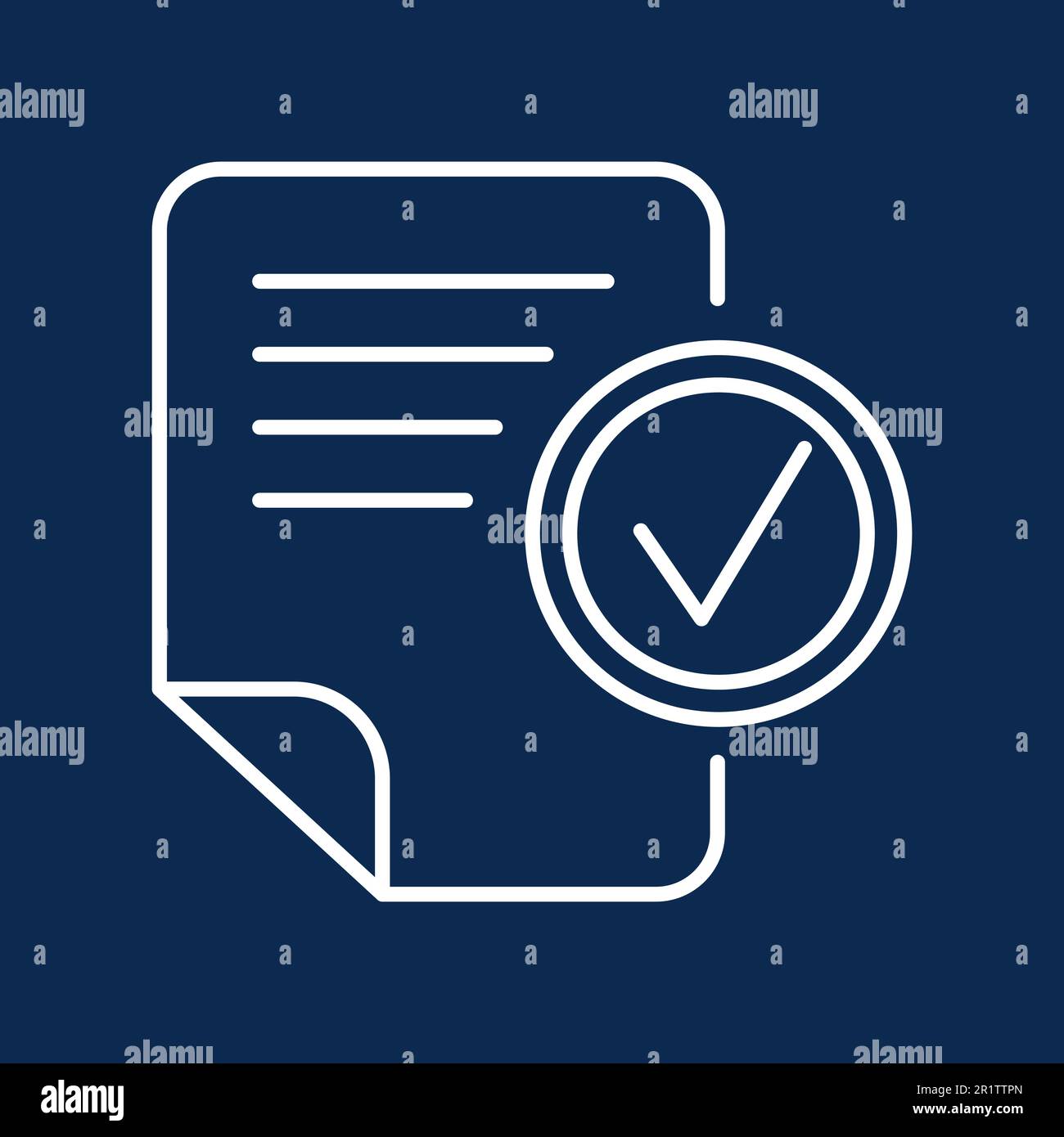 Text file checking monochrome linear icon. Office document thin line ...